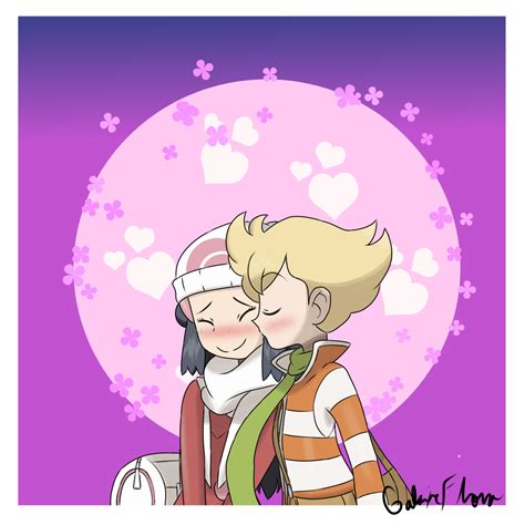 Pokemon Dawn E Barry Kiss Sexy Dawn And Piplup Pokemon Zip Pouch By