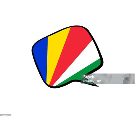 흰색 배경에 세이셸의 국기와 연설 거품 벡터 일러스트레이션 0명에 대한 스톡 벡터 아트 및 기타 이미지 0명 교육 강좌 국기 Istock