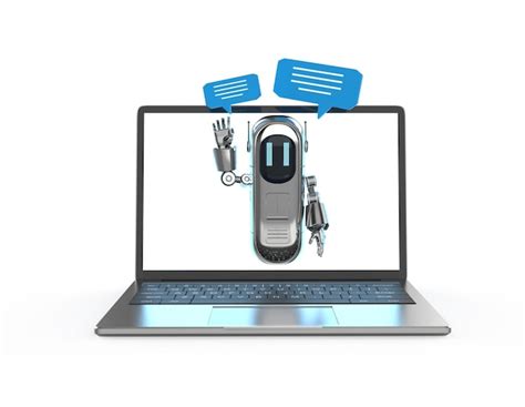 Premium Photo Chatbot Or Assistant Robot Chat With Speech Bubble On