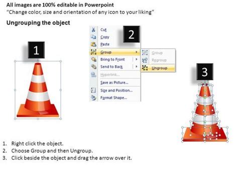 Attention Traffic Cones Powerpoint Slides And Ppt Diagram Templates