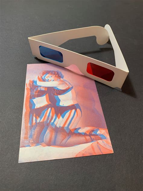 Three Dimensional Photo Of The S And Glasses Female Erotica Etsy