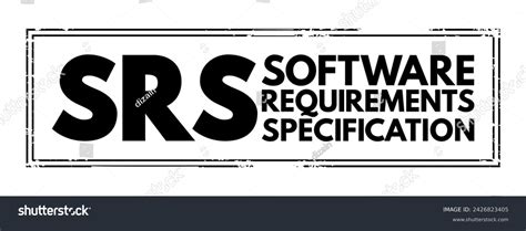 Srs Software Requirements Specification Description Software Stock Vector Royalty Free