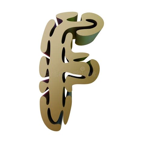 3d rendered illustrationdividual design letter custom art font