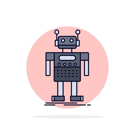 Robot Android Artificial Bot Technology Flat Color Icon Vector 14648539 Vector Art At Vecteezy