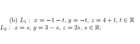 solved determine whether the given pairs of lines are par