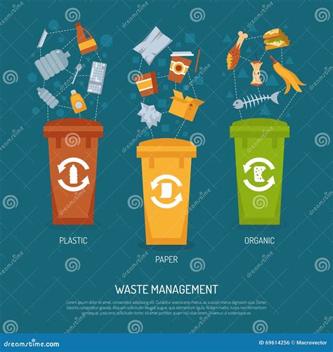 Garbage Sorting Banners Set Cartoon Vector 82633429