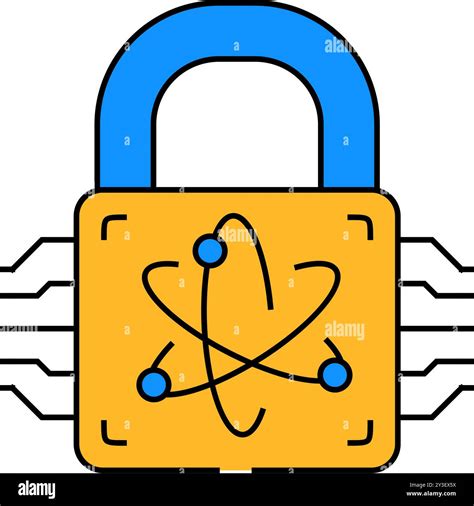 Cryptography Quantum Technology Icon Color Illustration Stock Vector Image And Art Alamy