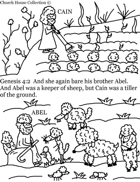 Cain And Abel Bible Story Coloring Pages