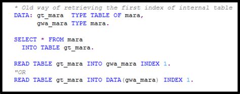 SAP ABAP 7 40 Table Expressions To Read Modify Internal Table