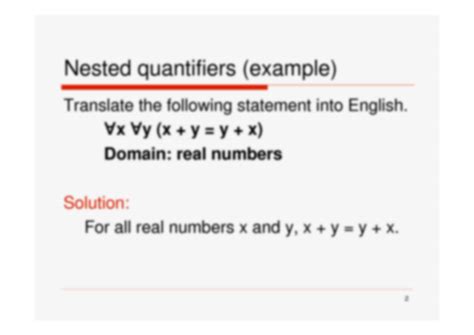 Solution Discrete Structure Nested Quantifiers Studypool
