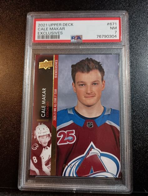 2021 22 Upper Deck Extended Series Exclusives 671 Cale Makar 100