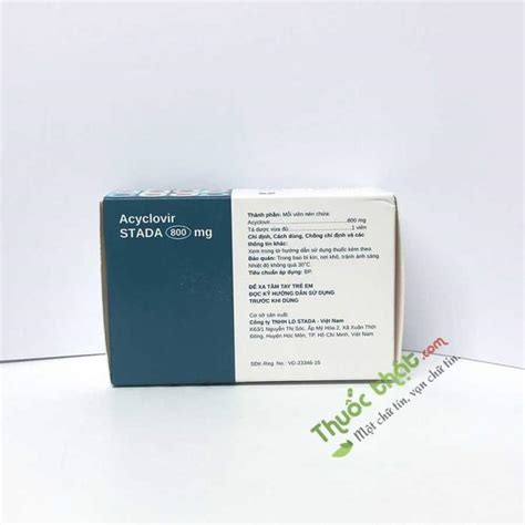 Thuốc Acyclovir Stada 800mg Điều Trị Nhiễm Virus