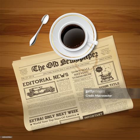 Vintage Old Newspaper Illustration High Res Vector Graphic Getty Images