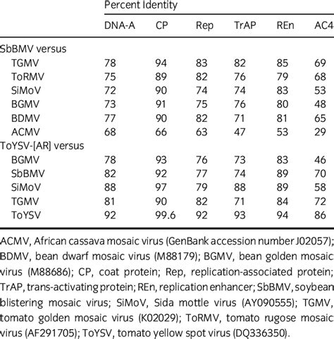 Percent Sequence Identities Between The Complete Dna A Nucleotide