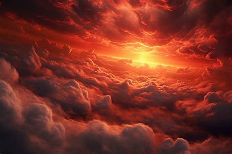 Beautiful Sunset Sky Background Dramatic Sky With Glowing Clouds Ai Generative 28858832 Stock