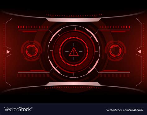 Sci Fi Danger Warning Interface Royalty Free Vector Image