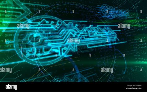 Cyber Security Data Protection And Digital Key Sign On Dynamic 3d