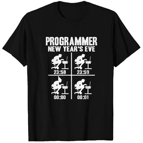 Funny New Year´s Eve Programmer Debugging Coder T Shirts Id 17098508