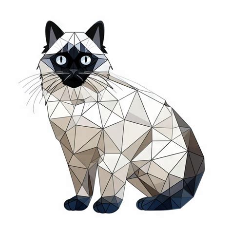 Premium Ai Image No Shading High Contrast Line Art Polygons Black And White Outline Of A Happy