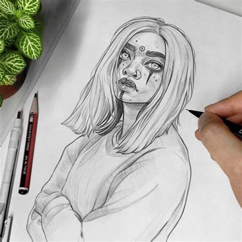 Perfect Girl Sketch 😃 Artnights Back To Posting Multiple Times A