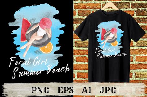 Feral Girl Summer Beach Graphic By Hlimdesign · Creative Fabrica