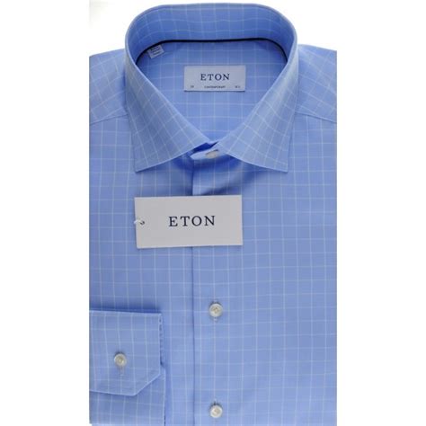 Eton Cotton Square Pattern Shirt Tailored Fit From Armstrongs Ltd