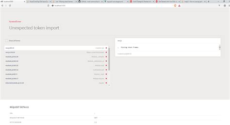 vue js nuxt and ag grid issue syntaxerror missing stack frames