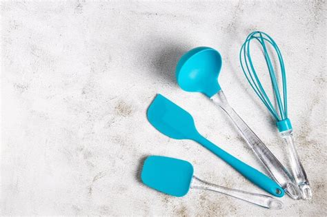 Premium Photo | Silicone kitchen utensils kitchenware collection
