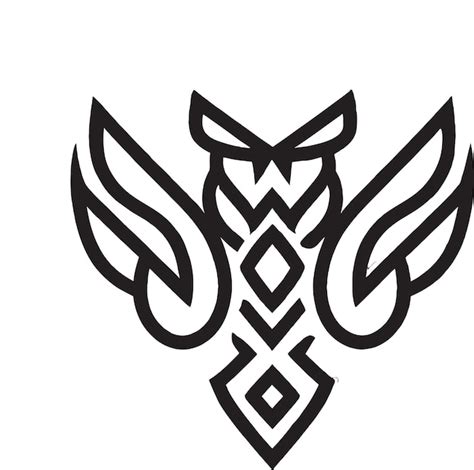Premium Vector Bold Owl Emblem With Symmetrical Design And Soft Colors