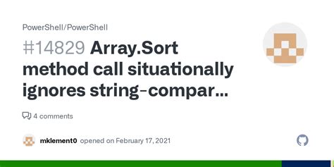 Arraysort Method Call Situationally Ignores String Comparer Argument