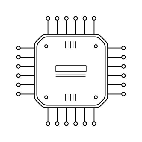 Premium Vector Vector Illustration Of Linear Microcircuit