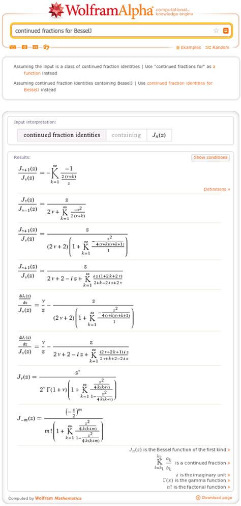 Computational Knowledge Of Continued Fractions—wolframalpha Blog