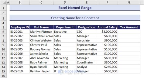 How To Create Named Range In Excel Suitable Methods ExcelDemy