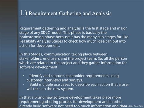 six stages of software developement life cycle ppsx