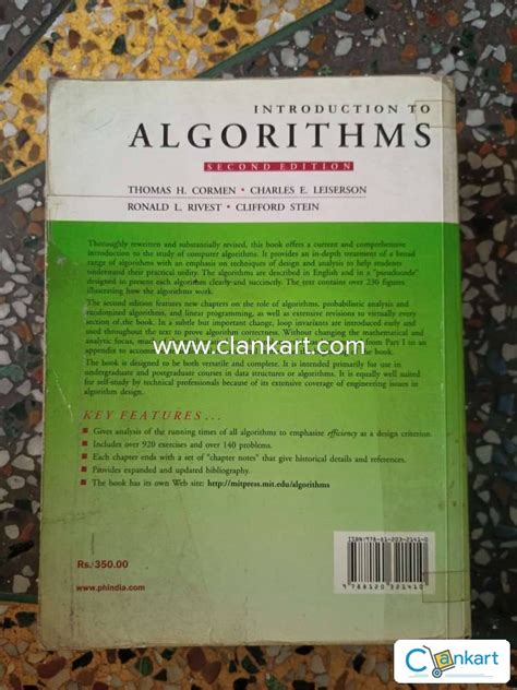 Buy Introduction To Algorithms Book In Excellent Condition At