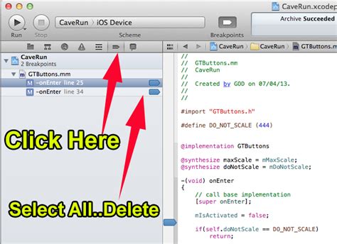 Xcode Remove All Breakpoints Stack Overflow