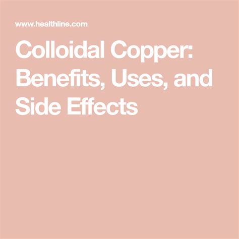 Colloidal Copper Benefits Uses And Side Effects Holistic Skin Care Copper Copper Benefits