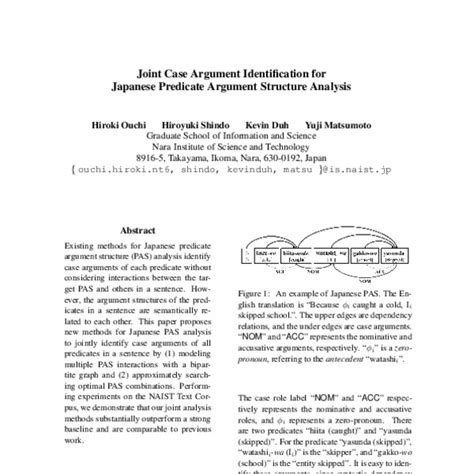Joint Case Argument Identification For Japanese Predicate Argument