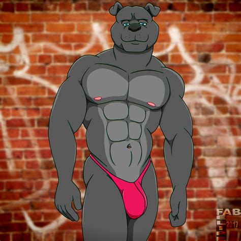 Rule 34 2017 Abs Anthro Biped Black Body Black Fur Blue Eyes Brick