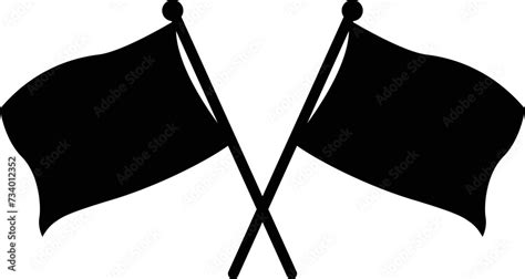 Crossed Colorguard Flags Symbol Svg Vector Color Guard Flags Stock Vector Adobe Stock