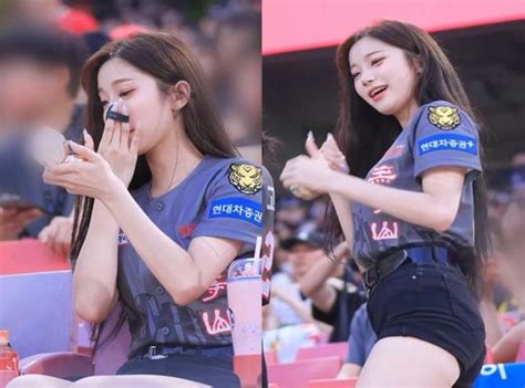 Kia 이주은 치어리더 화장 고치다 벌떡 일어나 삐끼삐끼…美 외신도 주목 아주경제