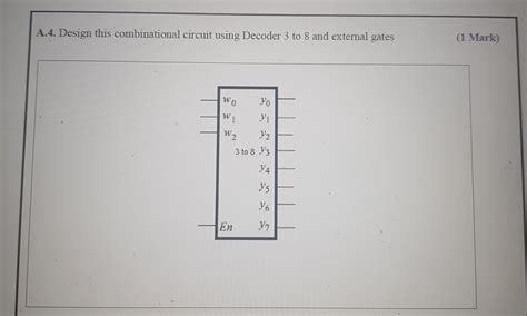 solved a 4 design this combinational circuit using decoder