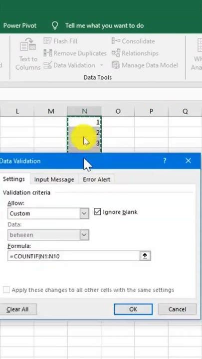 Create Restriction🚫to Not Enter Duplicate Values🔥in Excel Shorts Exceltricks Shortvideo Youtube