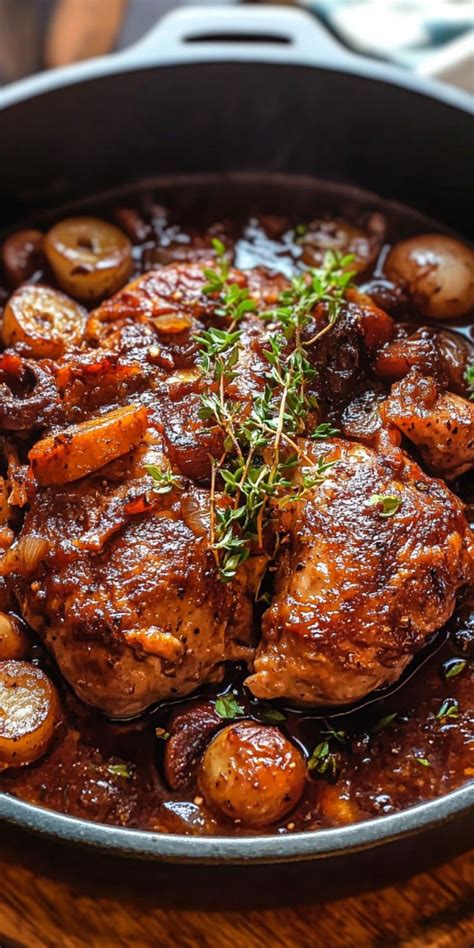 One Pot Coq Au Vin Recipe Coq Au Vin Chicken One Hour One Pot Coq