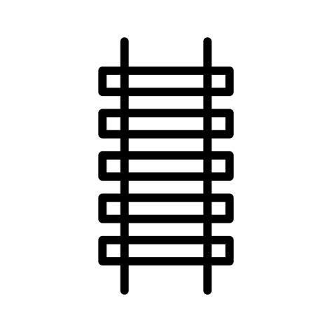 Railway Track Tube Rail Railroad Icon In Line Style Design Isolated On White Background