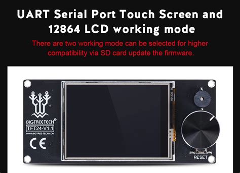 bigtreetech tft24 v1 1 touch screen display compatible 12864lcd 3d printer parts vs mks tft2 4