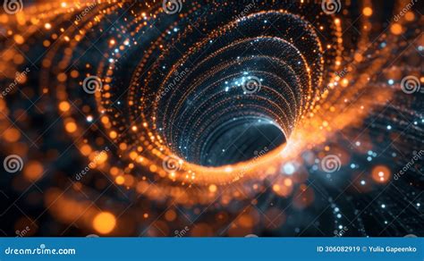 Swirling Binary Code Forms A Mesmerizing Vortex Embodying The Digital Universe S Infinite