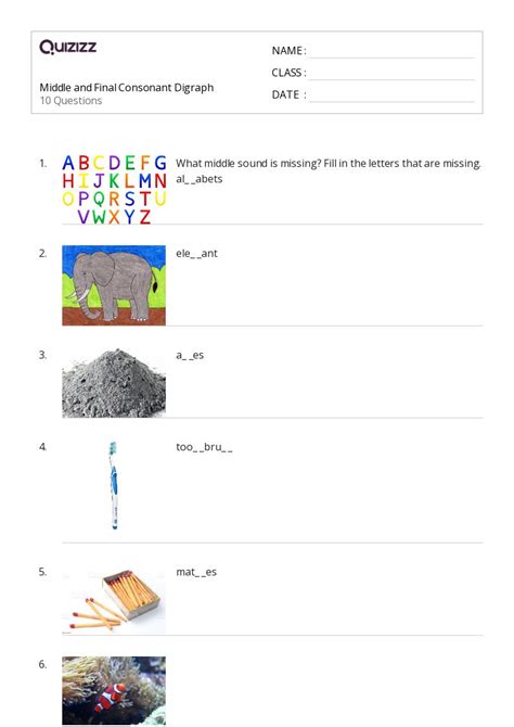 50 Digraphs Worksheets For 7th Class On Quizizz Free And Printable