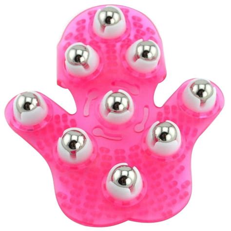 Palm Shaped Massage Glove Body Massager With 9 360 Degree Roller Metal