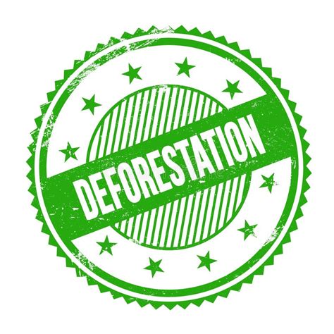 Deforestation Text Written On A Blue Thought Bubble Stock Illustration